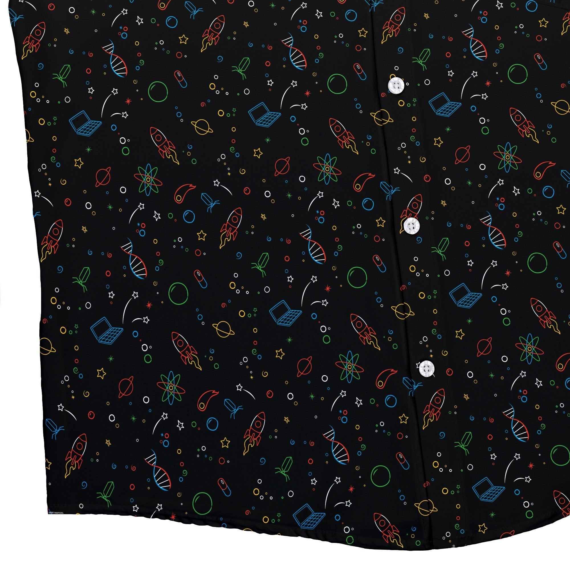 Always Science Icons Button Up Shirt | Geek Tropical