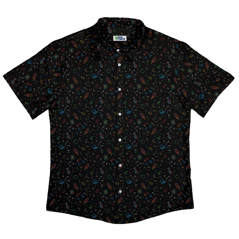 Always Science Icons Button Up Shirt | Geek Tropical
