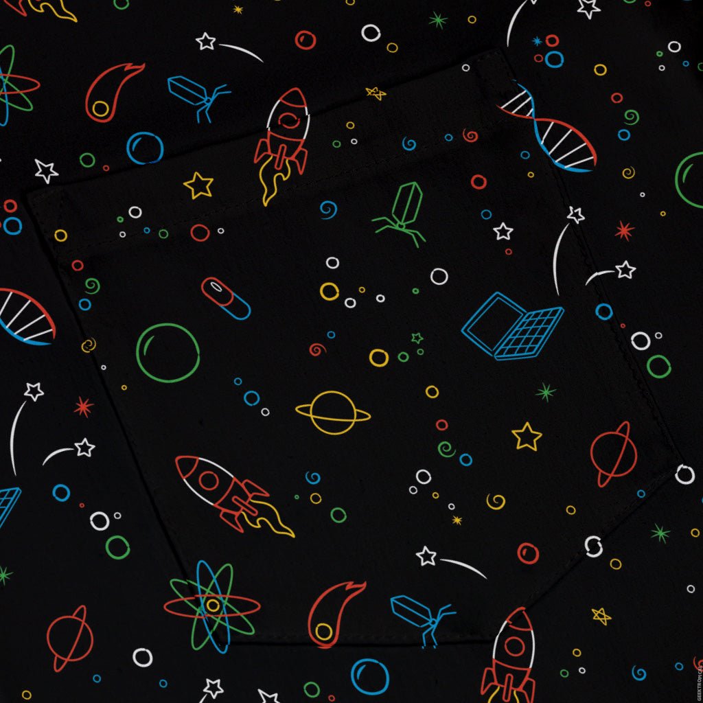 Always Science Icons Button Up Shirt | Geek Tropical