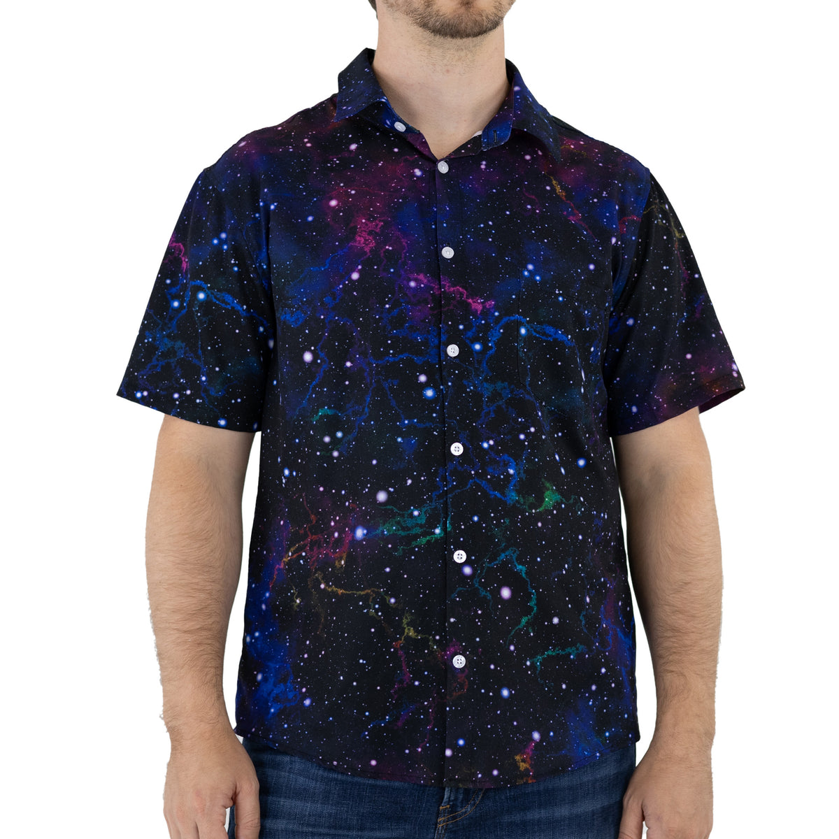 Beautiful Nebula Button Up Shirt | Geek Tropical