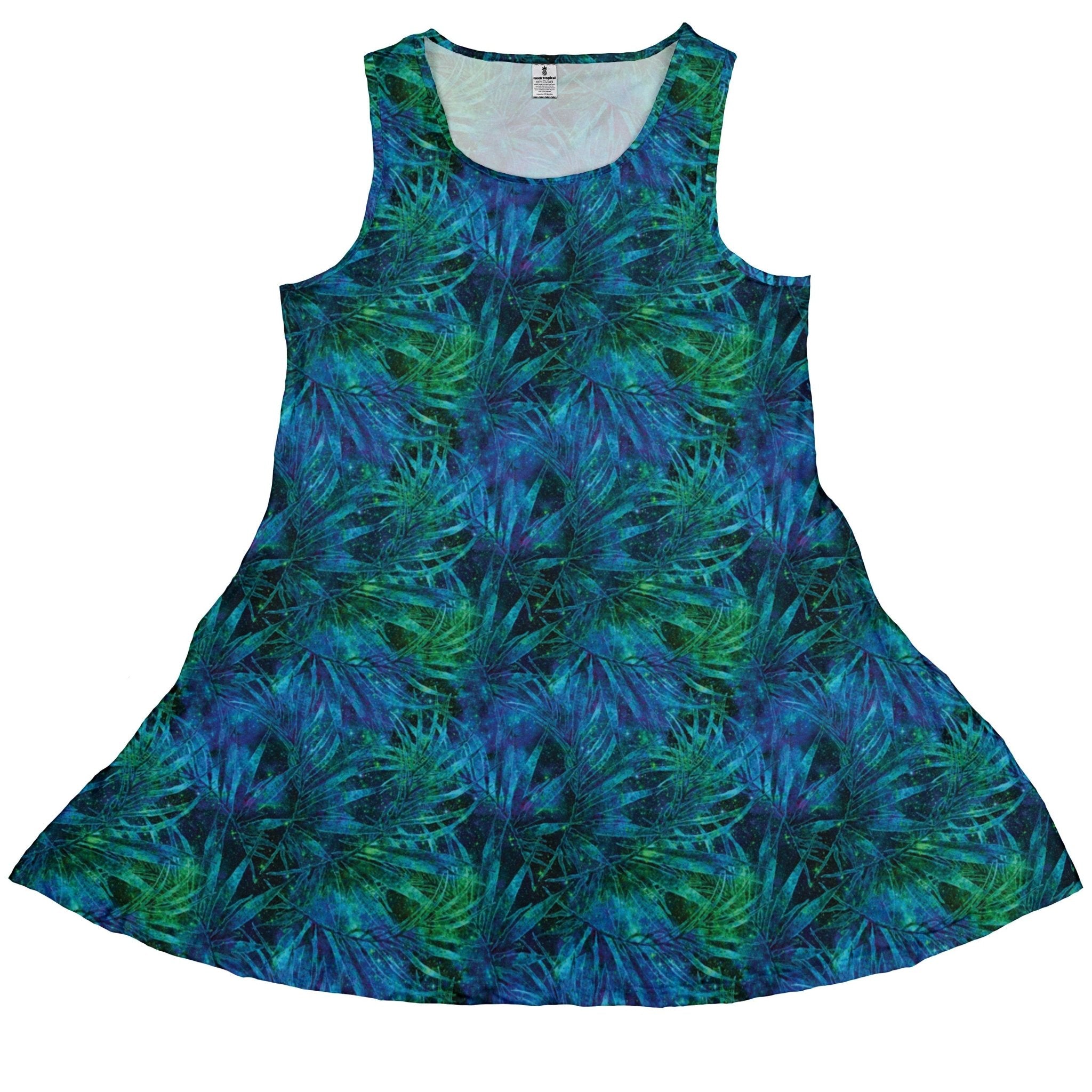 Blue Green Hawaiian Space Dress | Geek Tropical