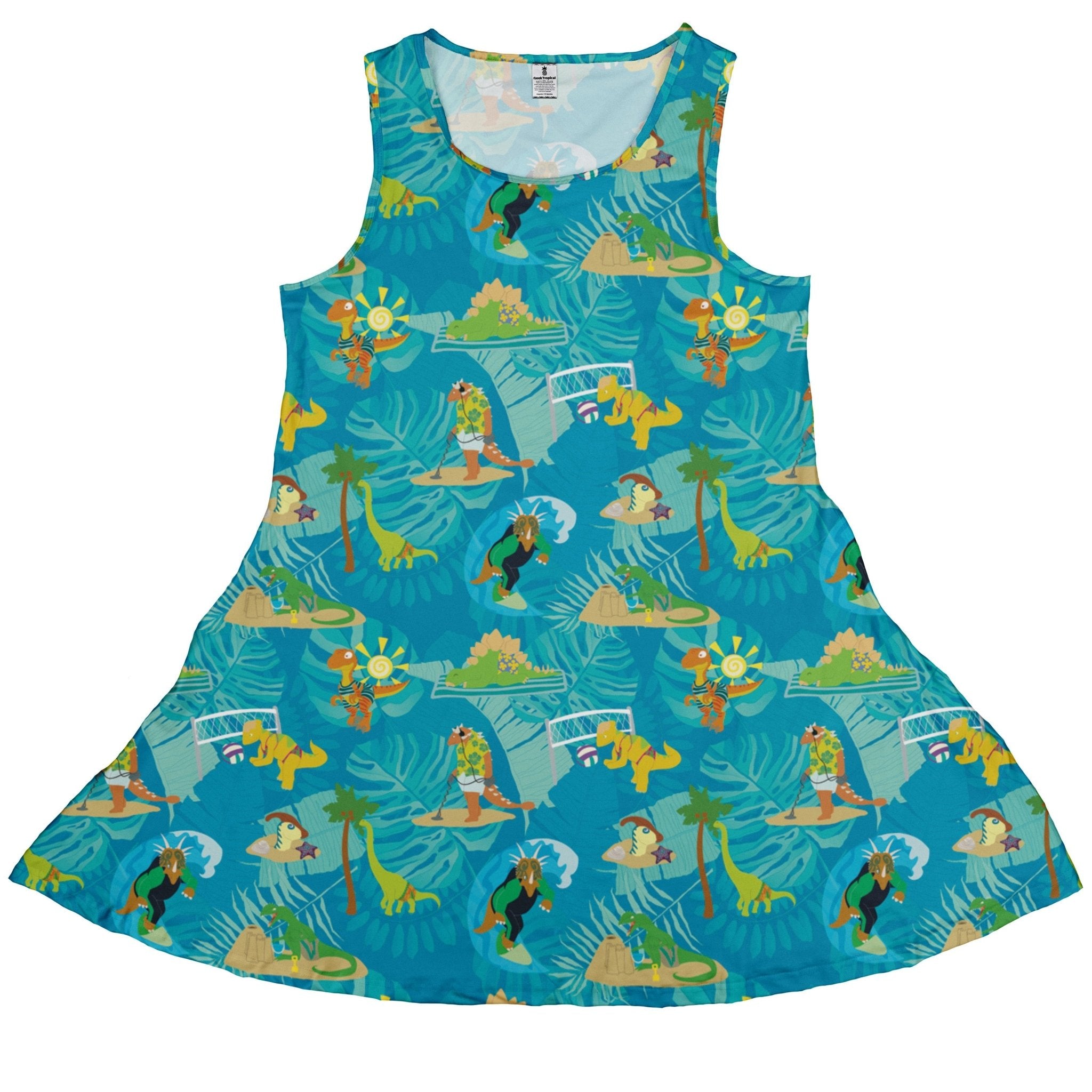 Dino Beach Party Dress | Geek Tropical