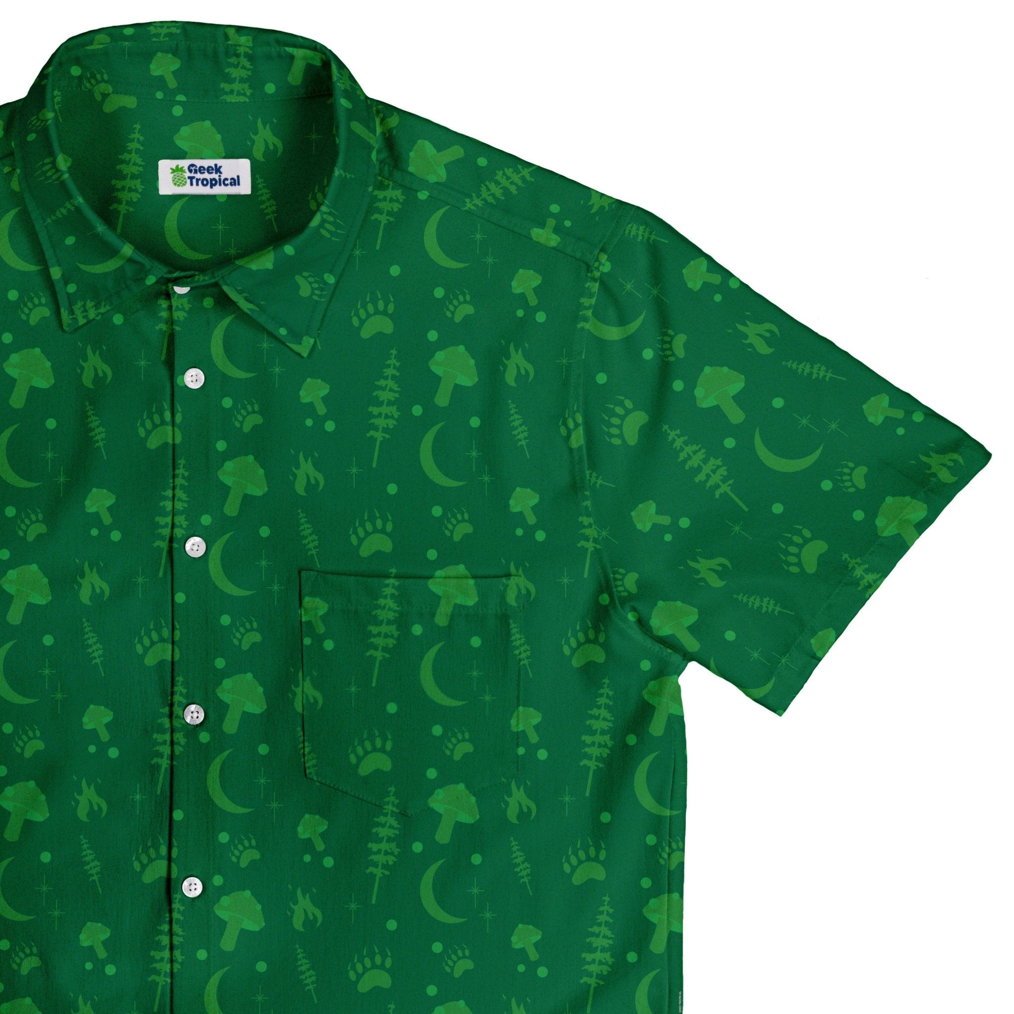 Dnd Druid Class Button Up Shirt Geek Tropical