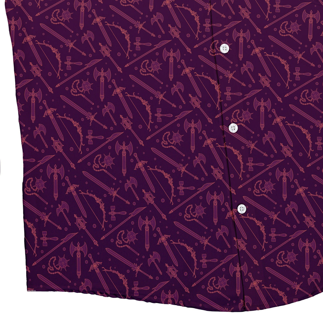 Dnd Medieval Weapons Button Up Shirt | Geek Tropical