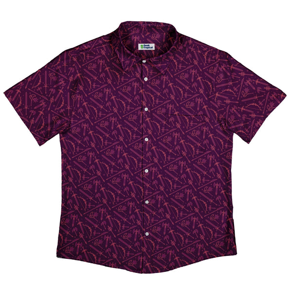 Dnd Medieval Weapons Button Up Shirt | Geek Tropical