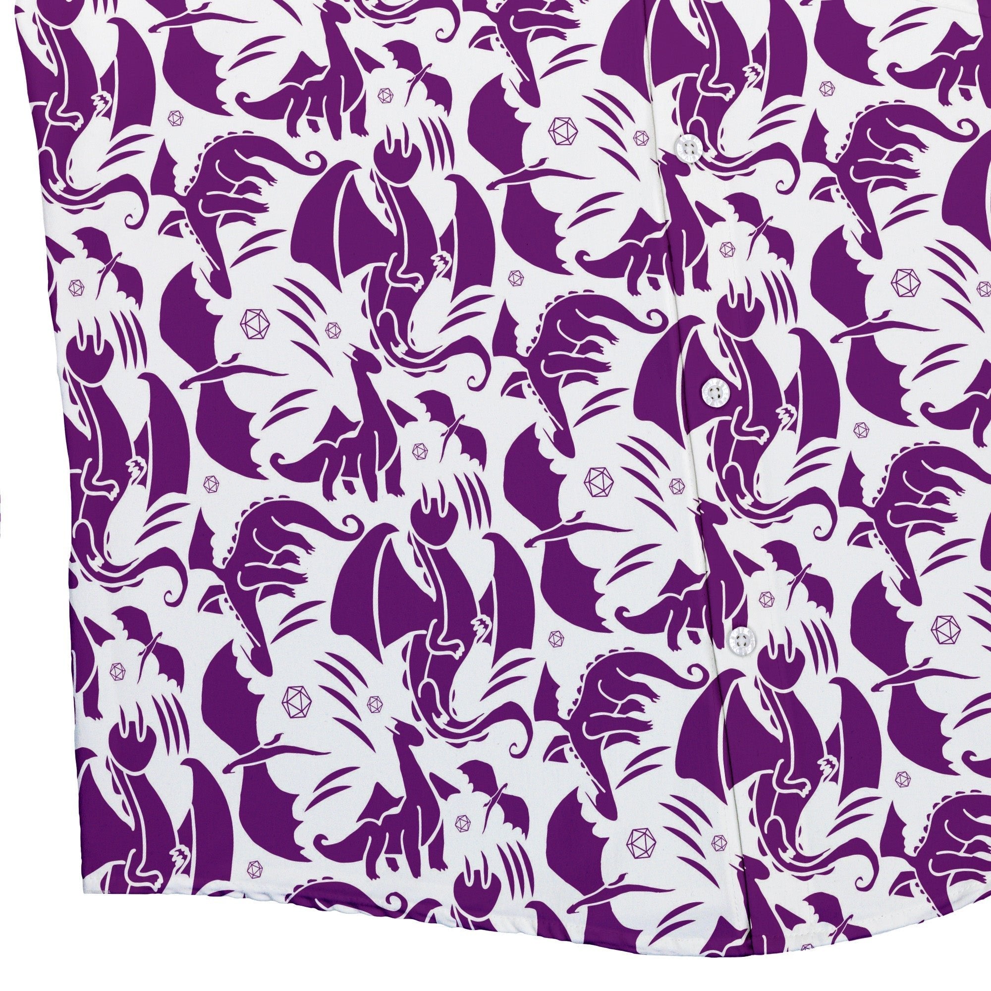 Dnd Purple Dragons Button Up Shirt | Geek Tropical