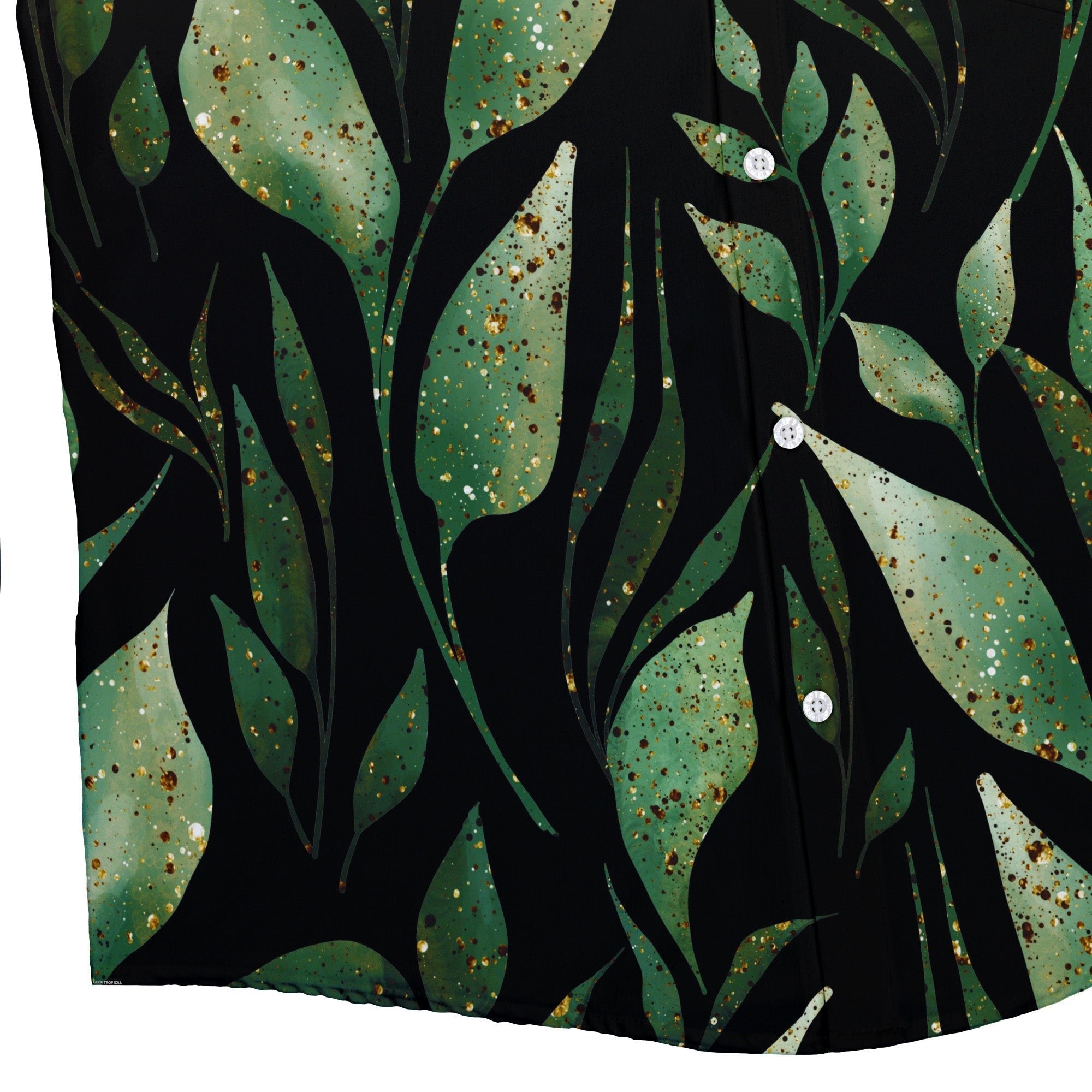 Growing Leaves Metallic Specs Button Up Shirt | Geek Tropical