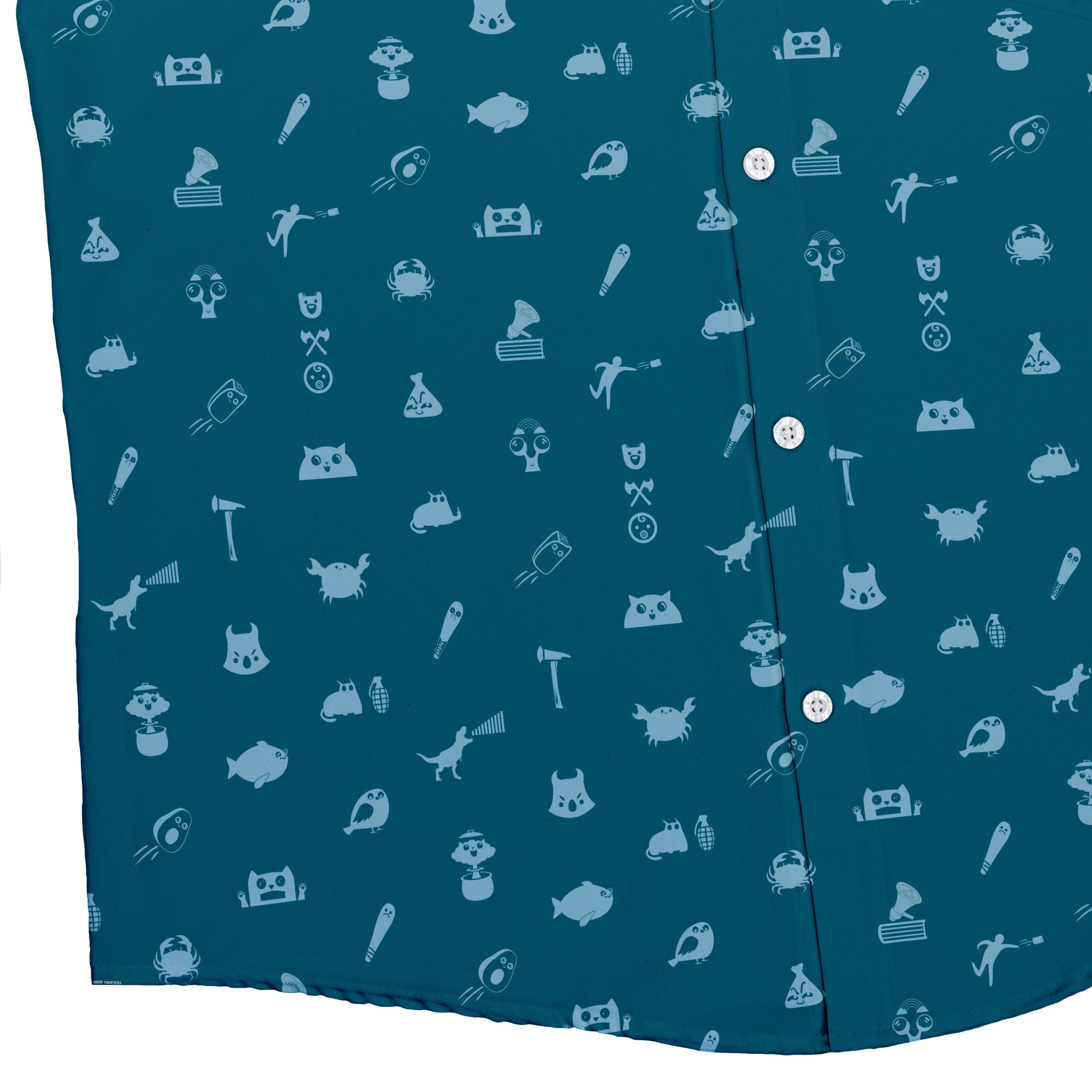 Iconic Exploding Kittens Button Up Shirt | Geek Tropical
