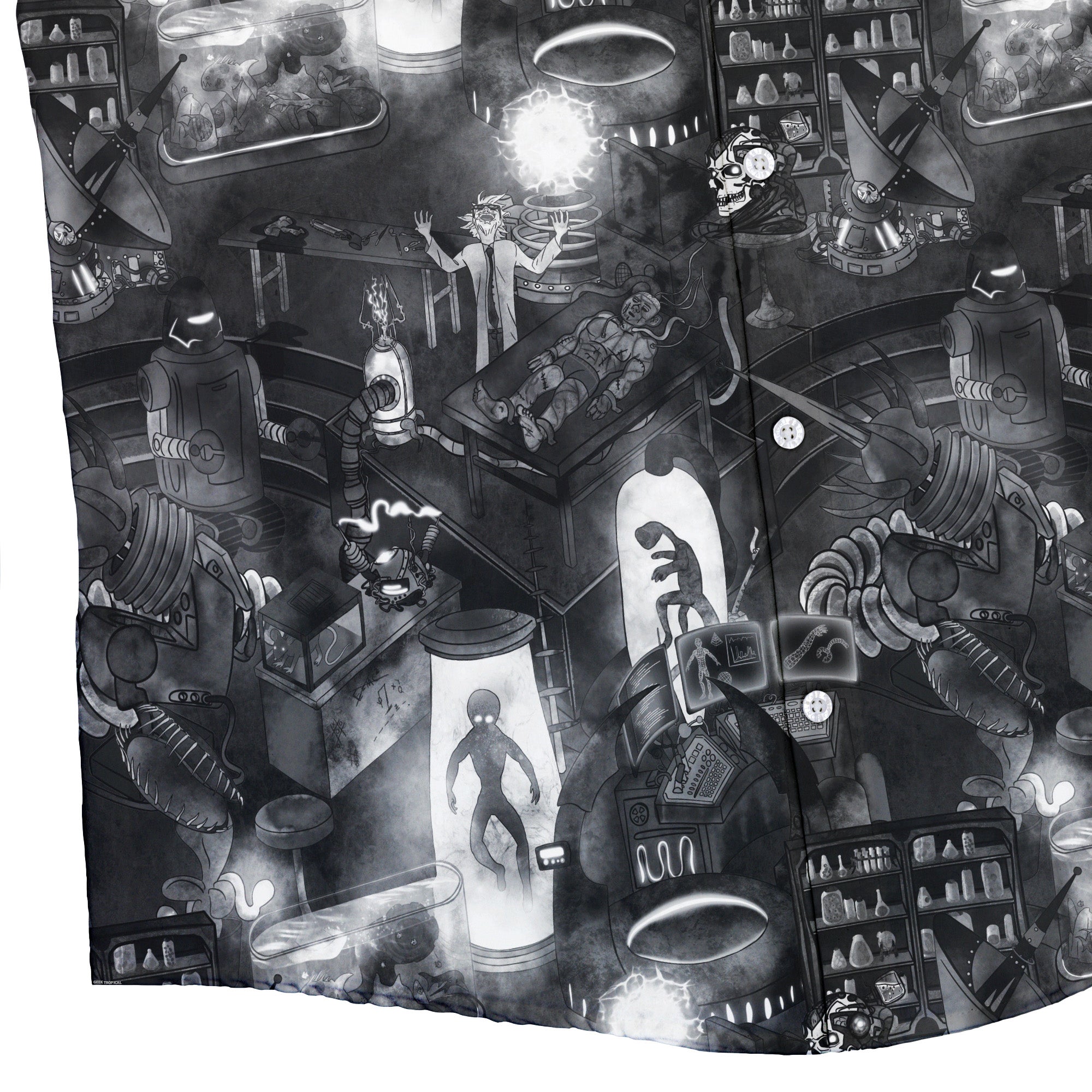 Mad Lab Midnight Button Up Shirt | Geek Tropical