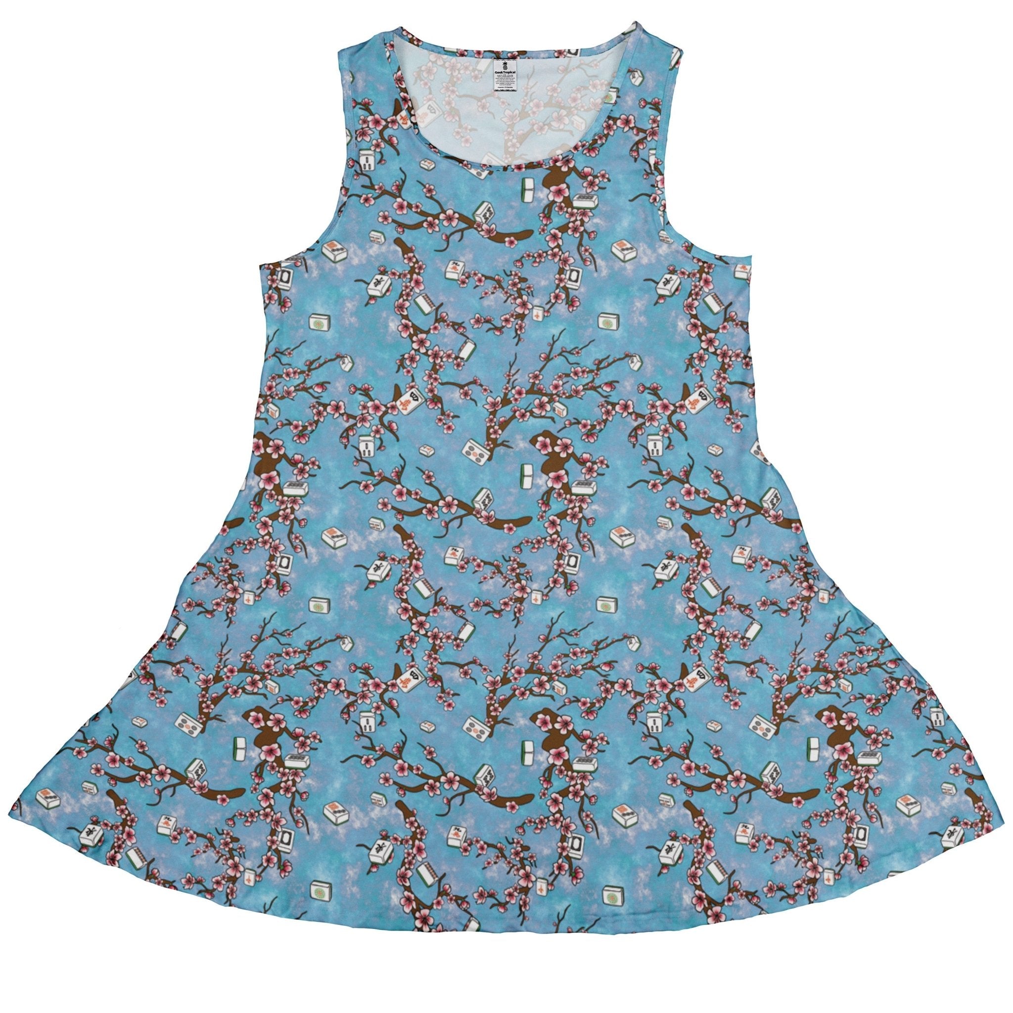 Mahjong Tiles Sunrise Anime Dress | Geek Tropical