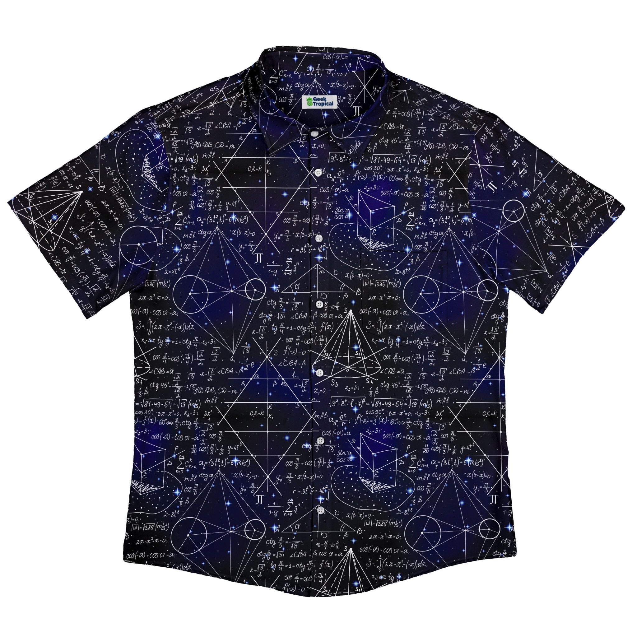 Math And Physics Space Button Up Shirt | Geek Tropical