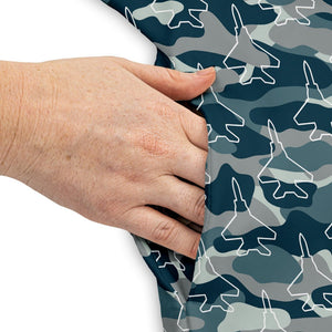 Military Fighter Jet Navy Camo Blue Dress | Geek Tropical