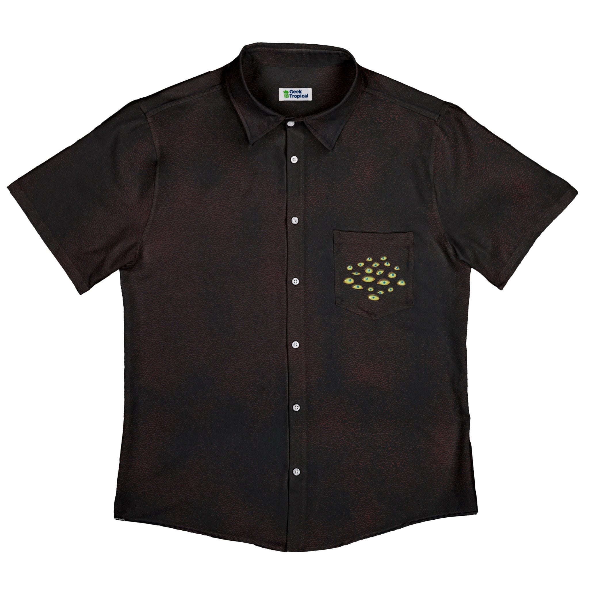 Mimic Eyes Custom Pocket Dnd Button Up Shirt | Geek Tropical