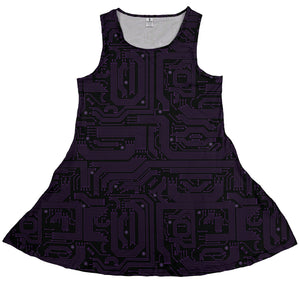 Purple Computer Circuit Board Dress | Geek Tropical