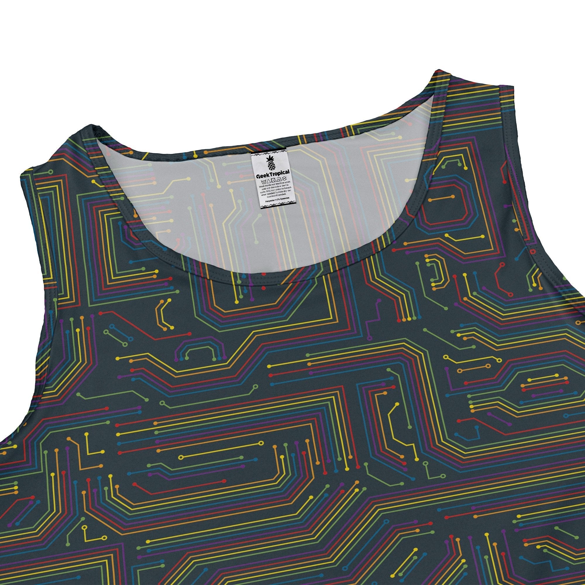 Rainbow Computer Circuit Board Dress | Geek Tropical