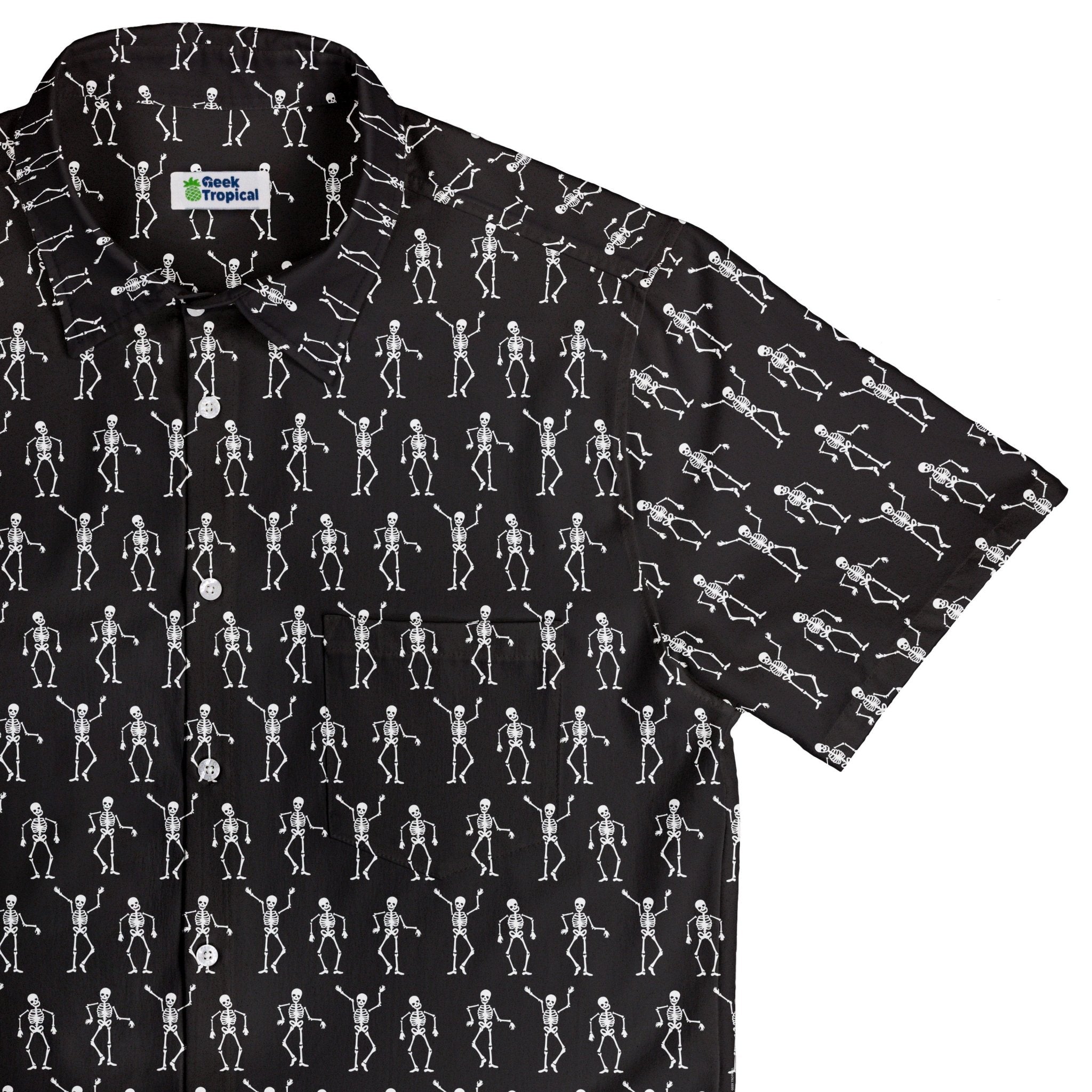 Skeleton Hanging Button Up Shirt | Geek Tropical