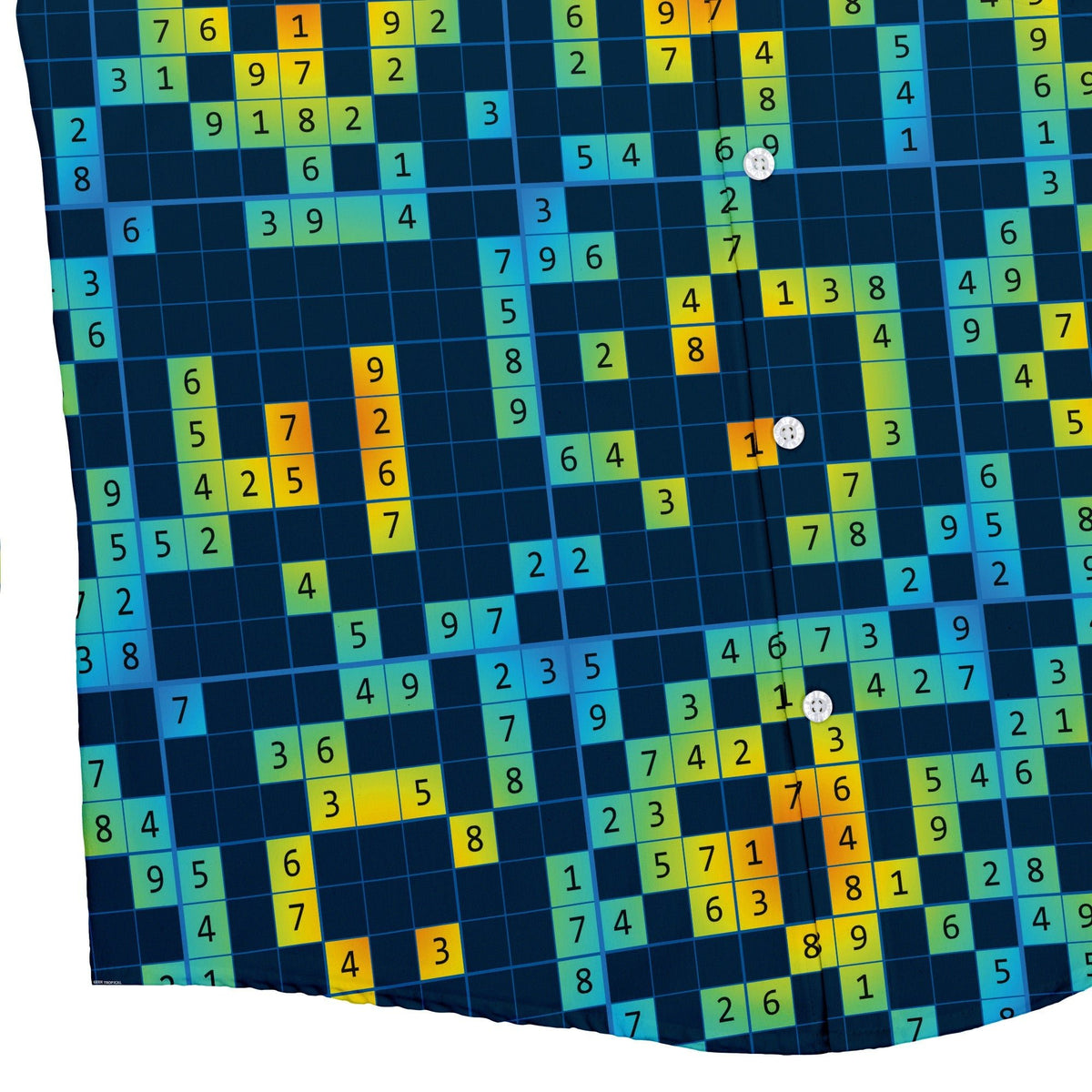 Sodoku Math Puzzle Button Up Shirt | Geek Tropical