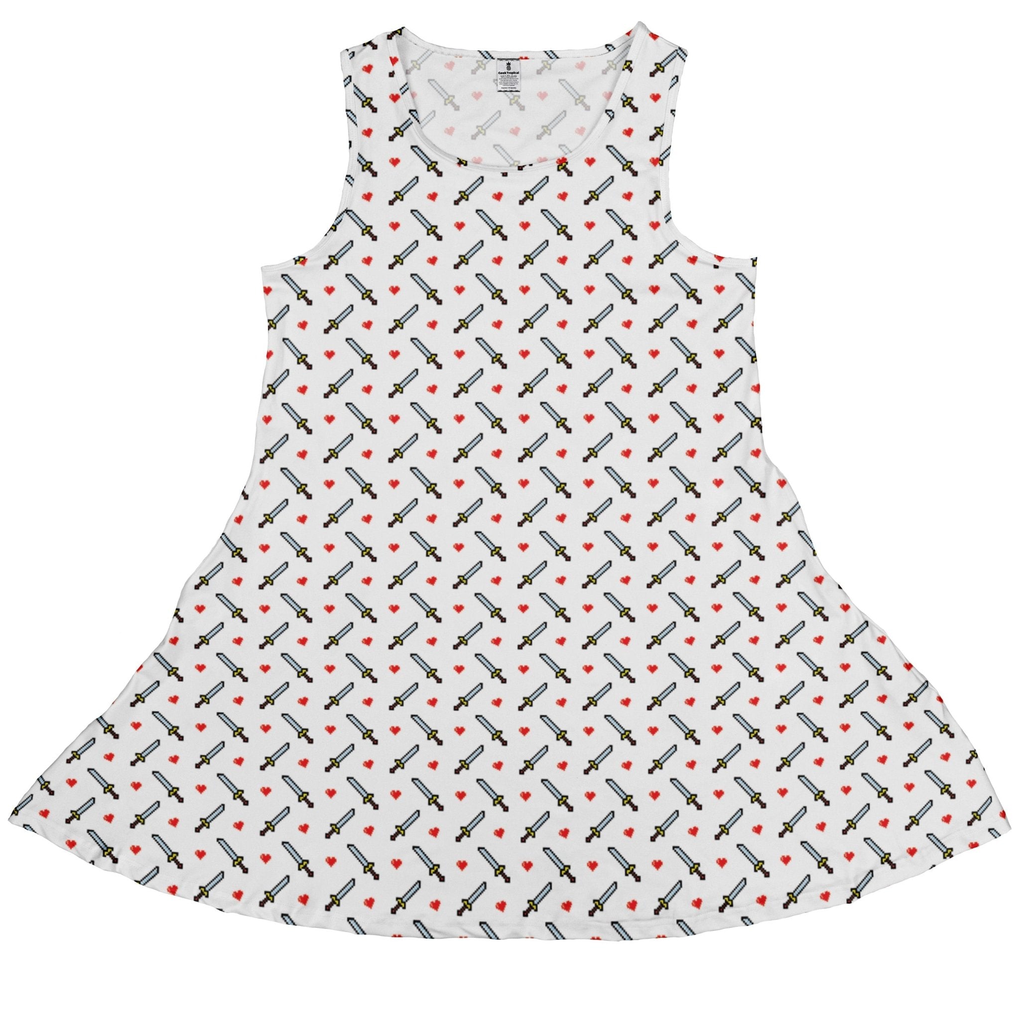 Sword And Hearts Video Game Dress | Geek Tropical