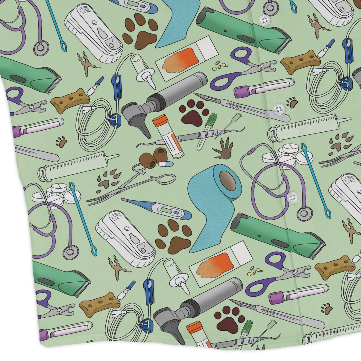 Vet Tech Long Sleeve Button Up Shirt | Geek Tropical