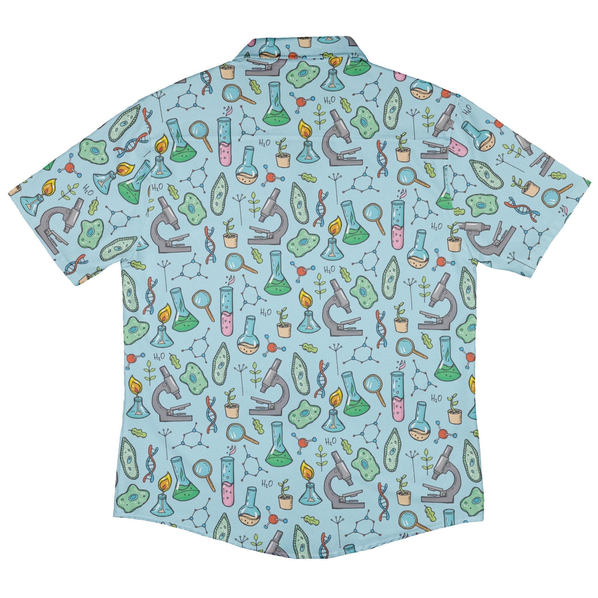 Science Bioengineer Germanation Sky Blue Button Up Shirt | Geek Tropical