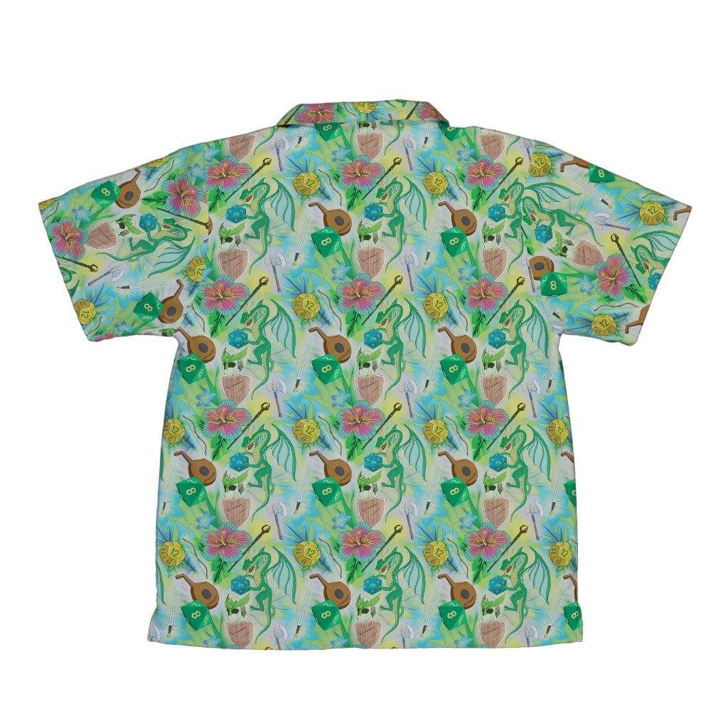 Green Dragon Encounter Dnd Youth Hawaiian Shirt | Geek Tropical
