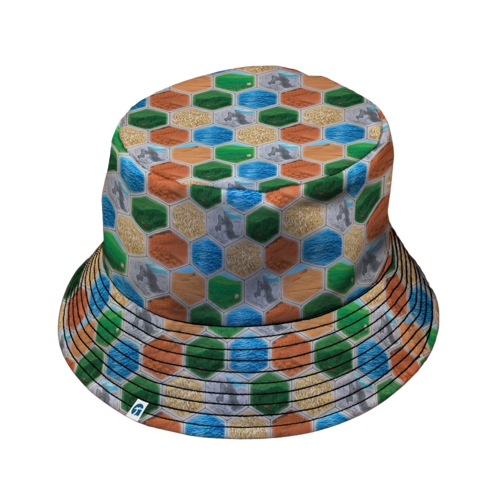 Hexagon Tile Board Game Bucket Hat | Geek Tropical