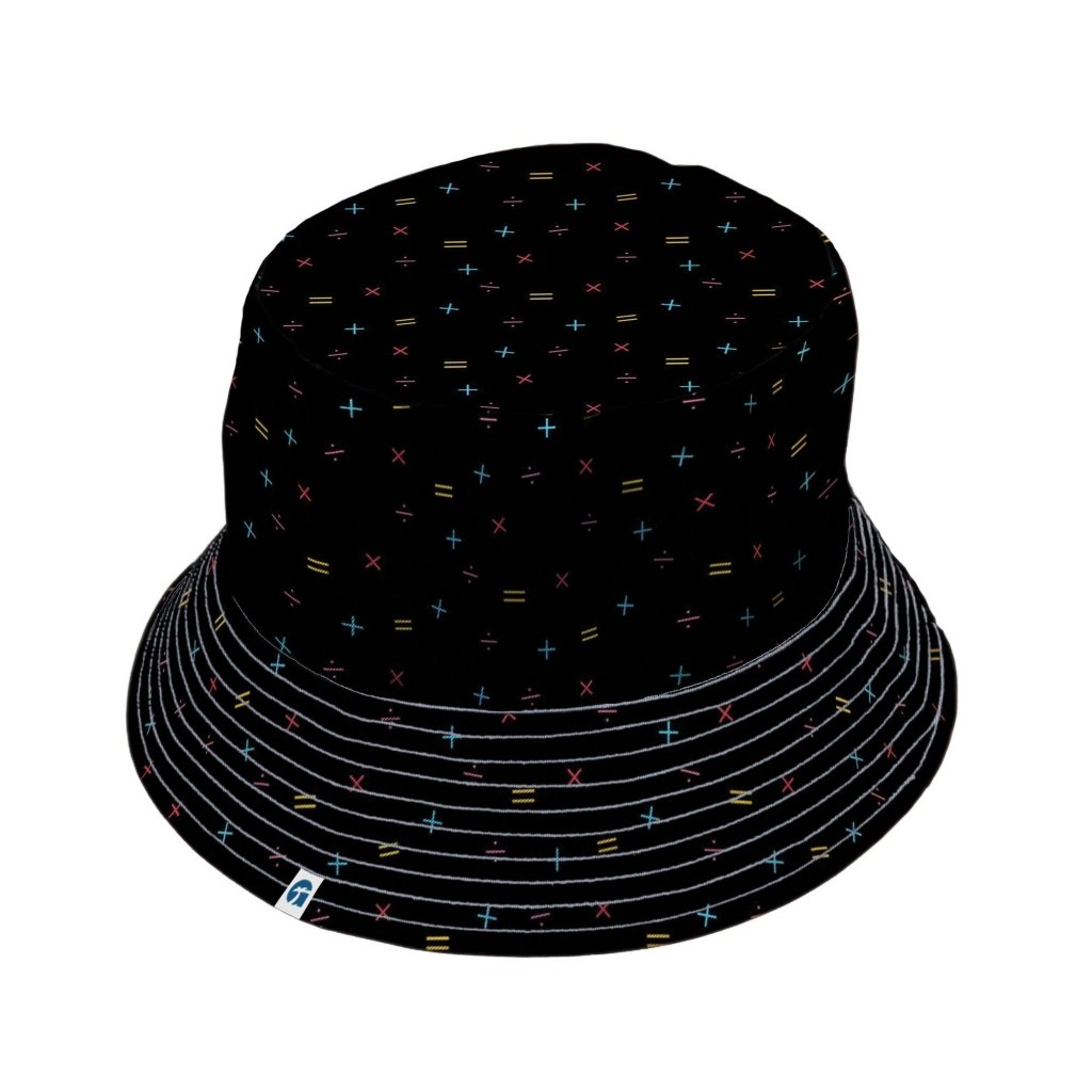 Math Symbols Black Bucket Hat | Geek Tropical