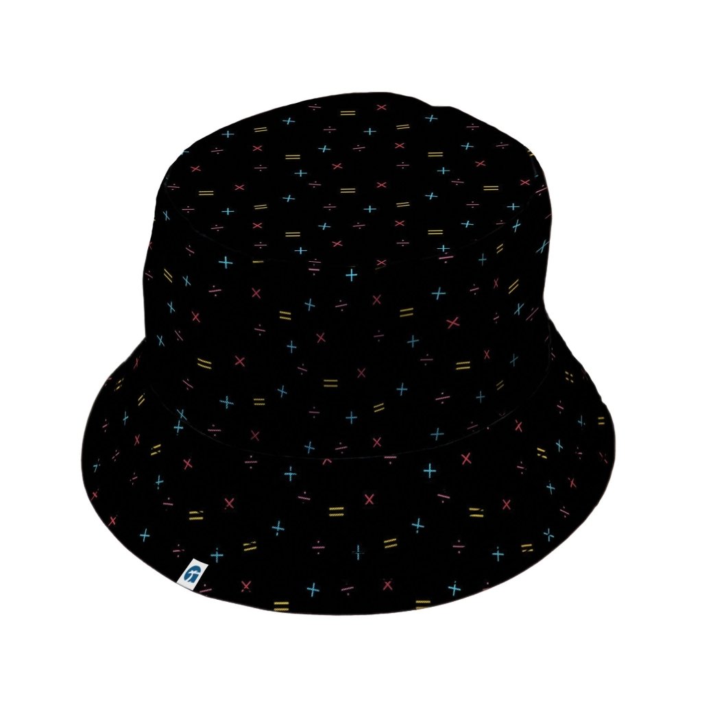 Math Symbols Black Bucket Hat | Geek Tropical